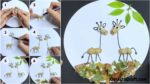 Easy Peanut Shells Giraffe Art and Craft For Kids - Kids Art & Craft