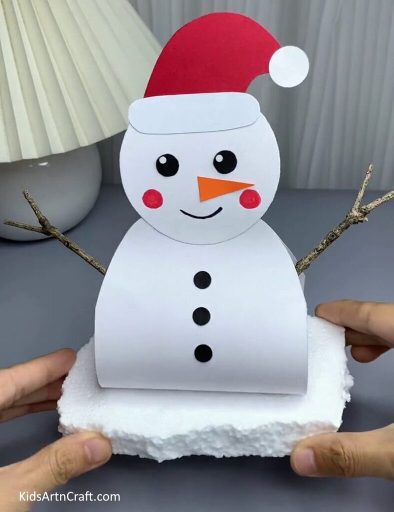 Easy Snowman Paper Craft for Kids - Kids Art & Craft