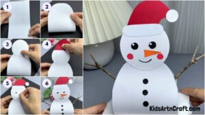 Easy Snowman Paper Craft for Kids - Kids Art & Craft