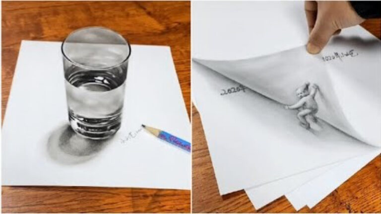 Easy to Draw 3D Drawing on Paper Video Tutorial - Kids Art & Craft