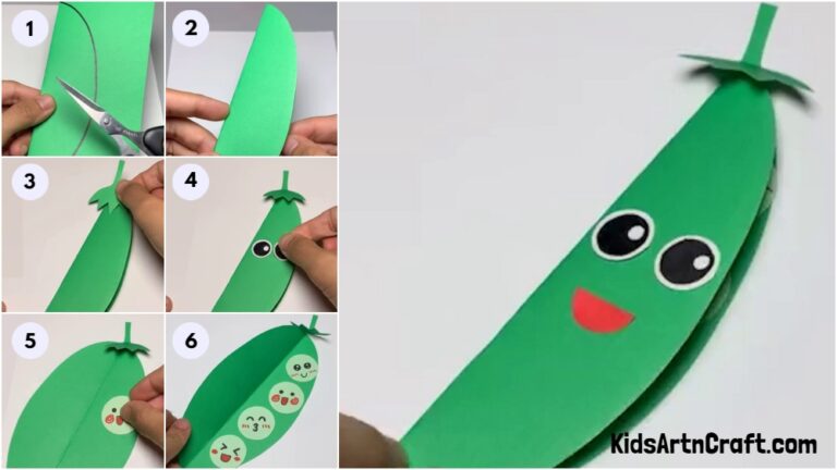 Easy to Make Paper Pea Craft Tutorial - Kids Art & Craft