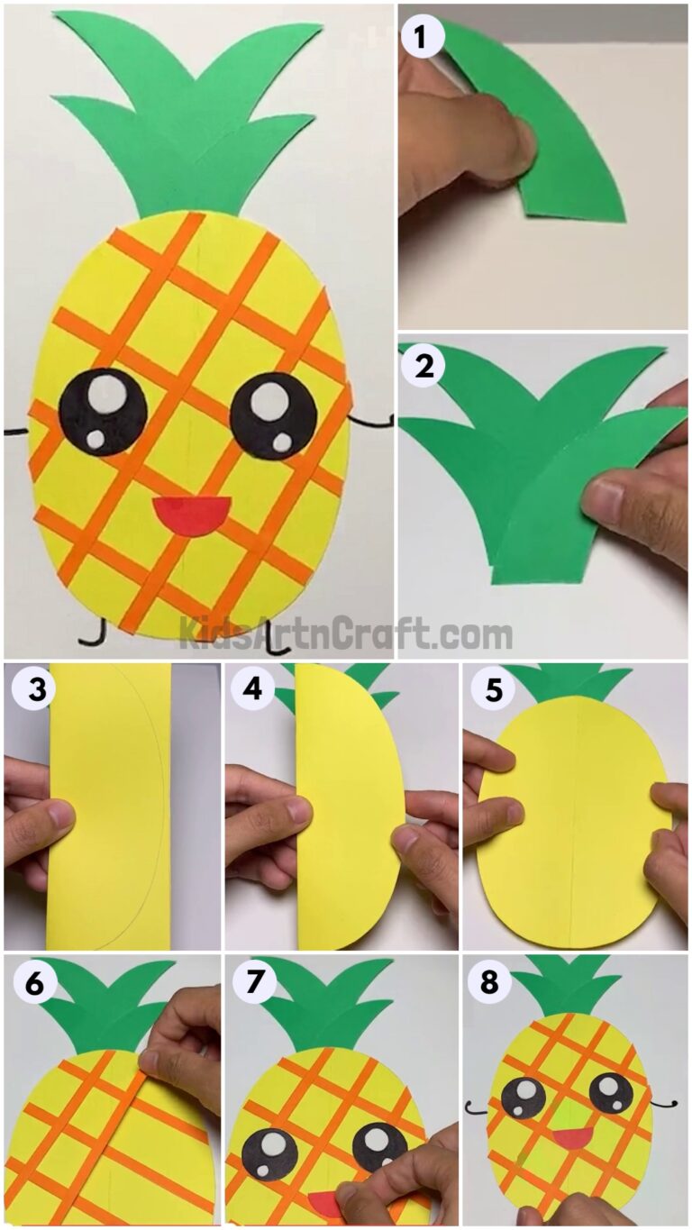 Easy to Make Paper Pineapple with Step-by-Step Instructions - Kids Art ...