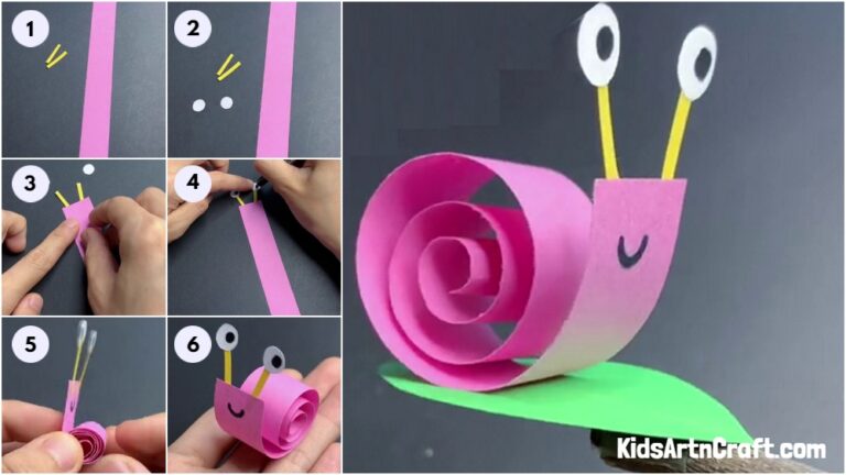 Easy to Make Paper Snail Craft Tutorial for Kids - Kids Art & Craft