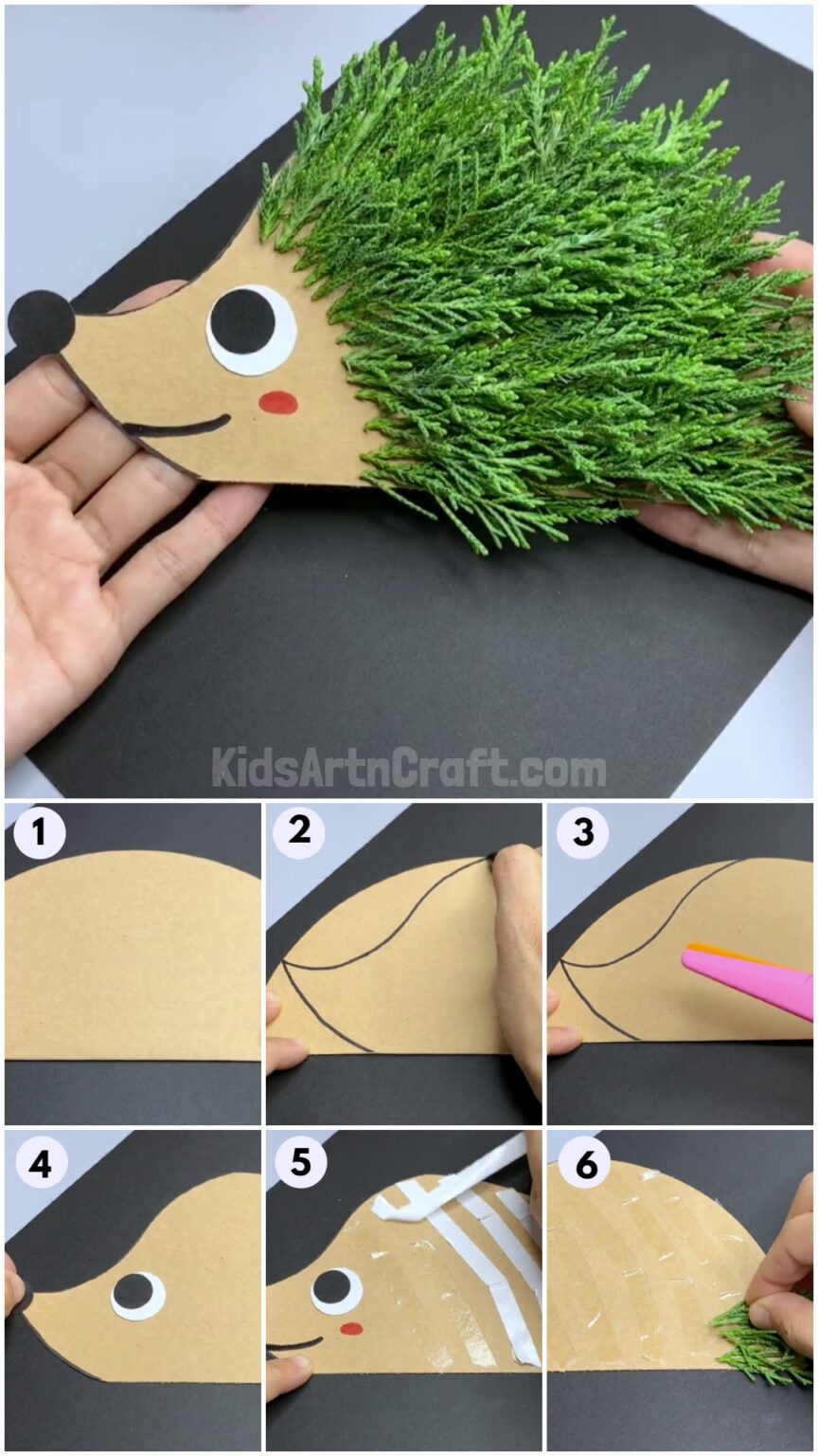 Fresh Leaf Hedgehog Craft Tutorial For Kids - Kids Art & Craft