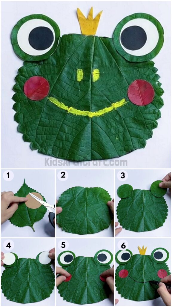 Green Leaf Frog Craft Step by Step Tutorial - Kids Art & Craft