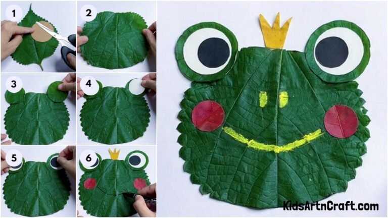 Green Leaf Frog Craft Step by Step Tutorial - Kids Art & Craft