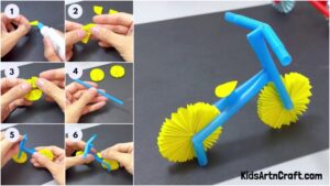 How to Make a Bicycle Using Paper And Straws tutorial for kids - Kids ...