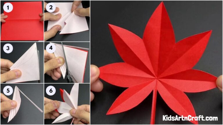 How to Make a Paper Fall Leaf for Kids - Kids Art & Craft