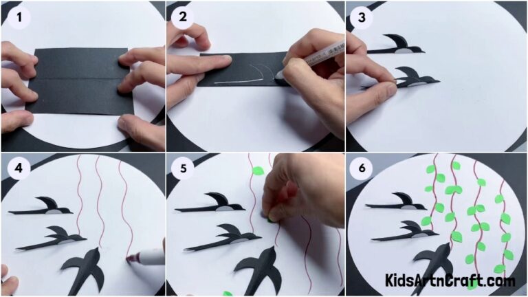 How to Make an Easy Paper Craft Bird Artwork - Kids Art & Craft