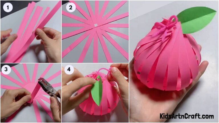 How to Make Apple Craft Step-by-Step Tutorial for Kids - Kids Art & Craft