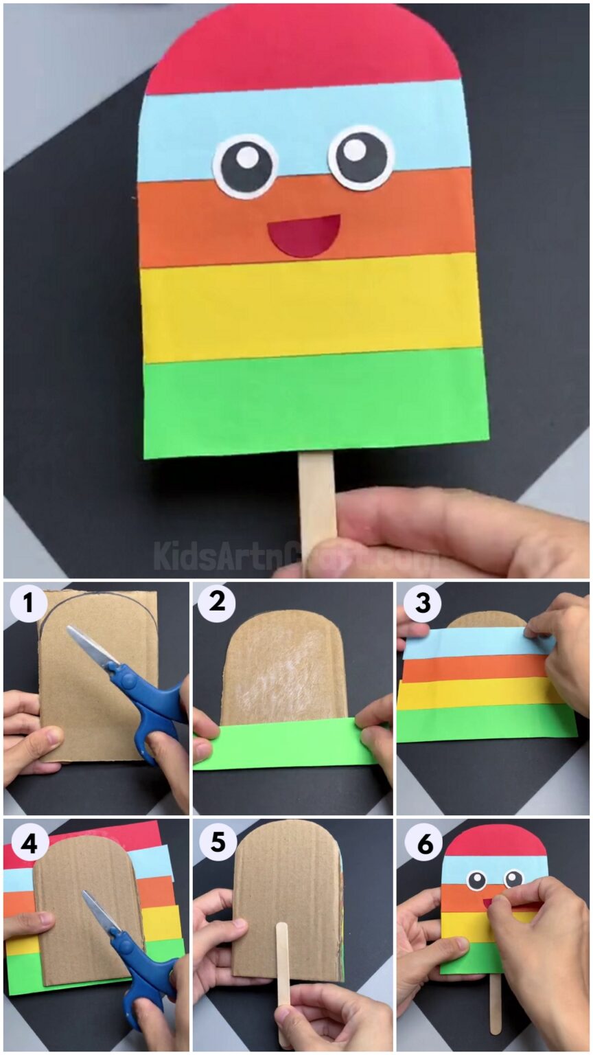 How to Make Cardboard Ice cream Craft in Easy Steps - Kids Art & Craft