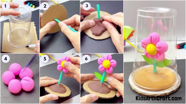 How to Make Clay Flower Easy Tutorial for Kids - Kids Art & Craft