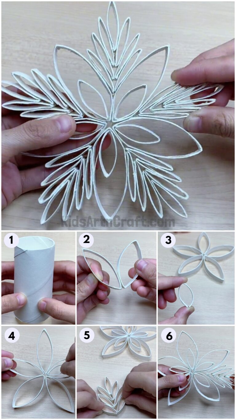 How to Make Easy Paper Snowflakes Tutorial - Kids Art & Craft