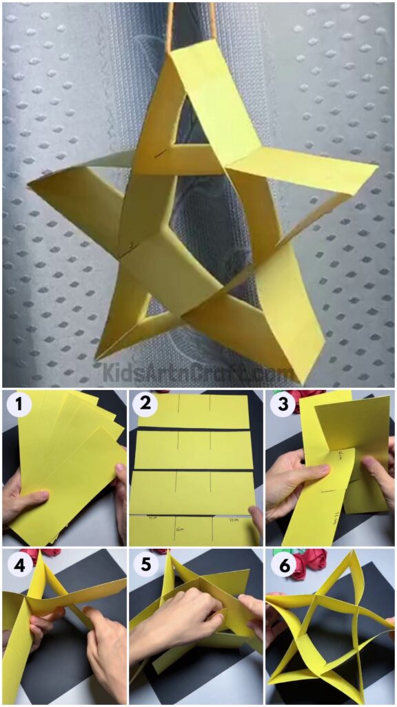 How To Make Easy Paper Star From Craft paper - Kids Art & Craft