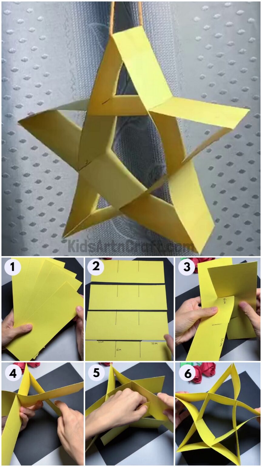 How To Make Easy Paper Star From Craft paper - Kids Art & Craft