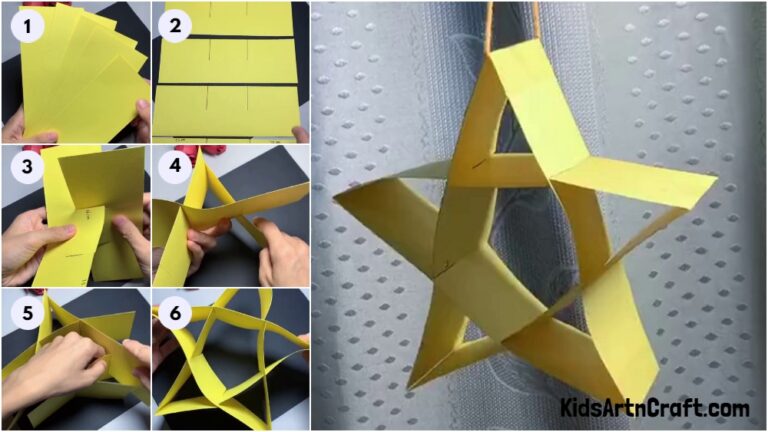 How To Make Easy Paper Star From Craft paper - Kids Art & Craft