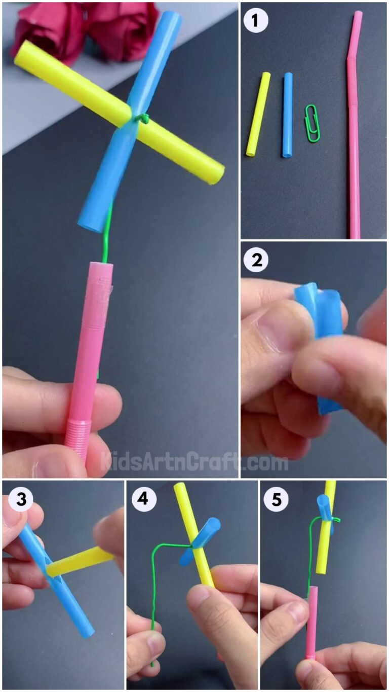 How to Make Handmade Straw Fan Tutorial for Kids - Kids Art & Craft