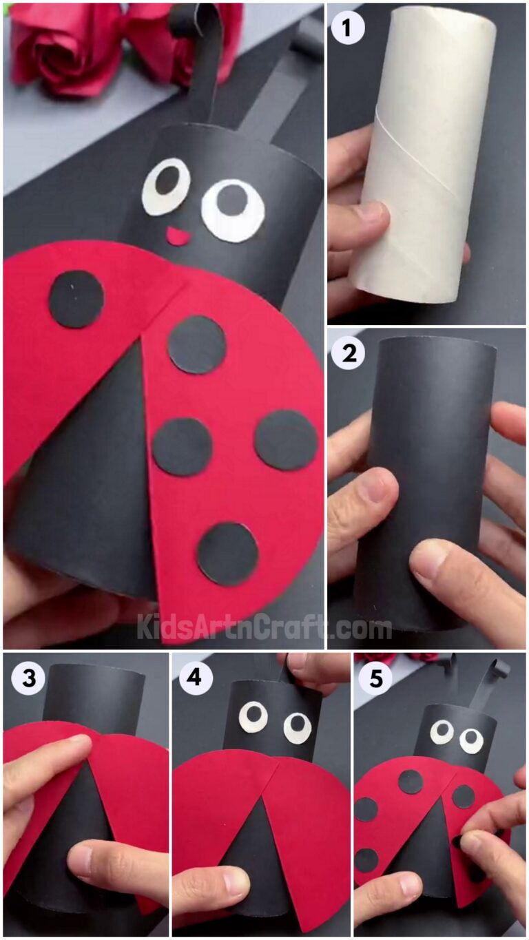 How to Make Ladybug with Toilet Paper Roll - Kids Art & Craft