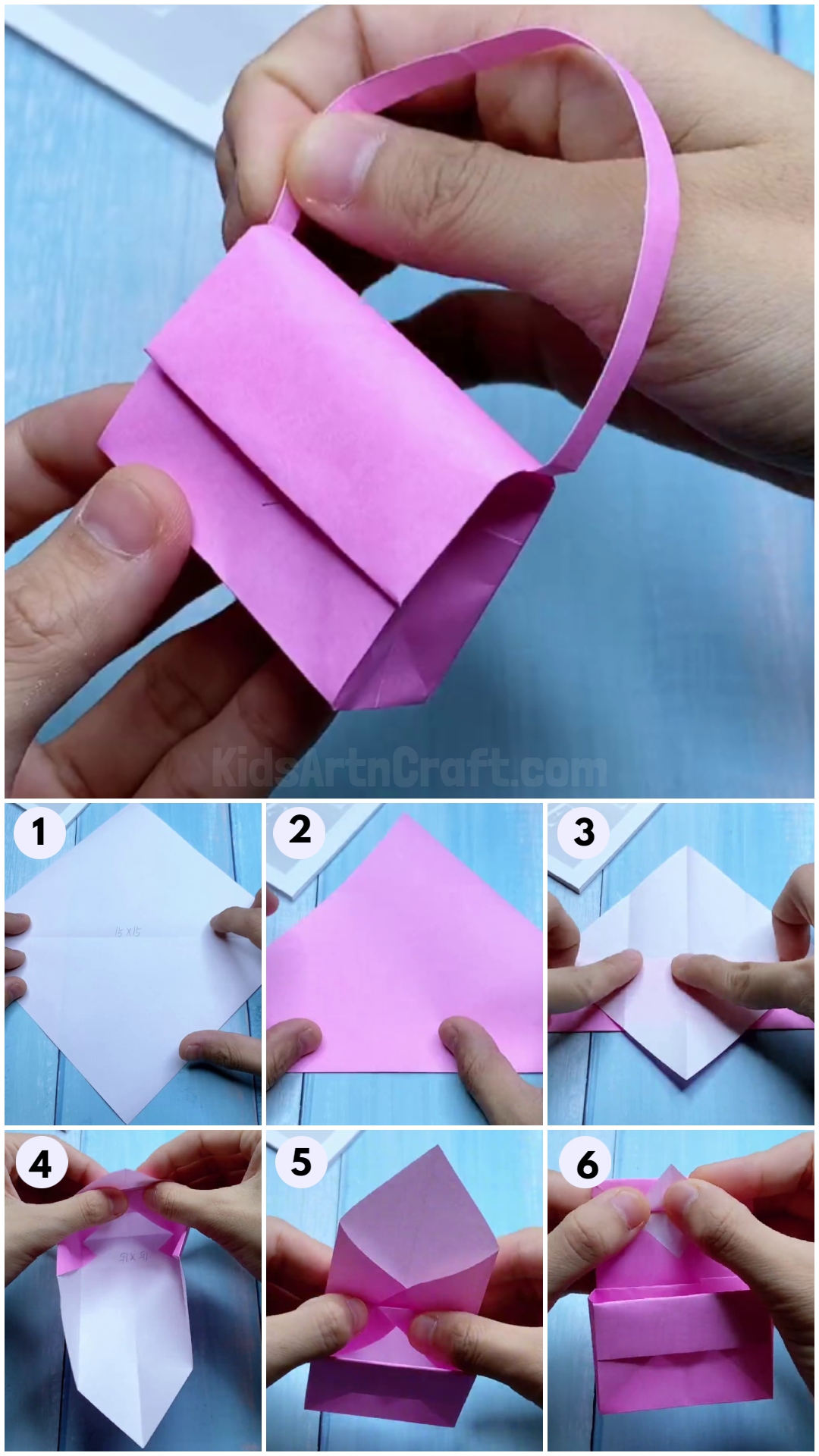 How To Make Mini Origami Paper Bag For Kids Kids Art Craft
