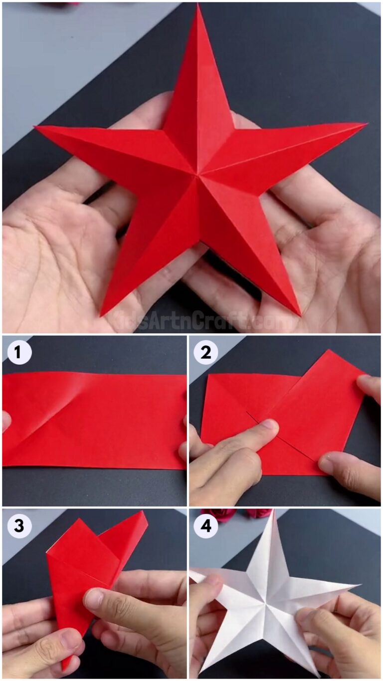 How to Make Origami Paper Star Tutorial - Kids Art & Craft