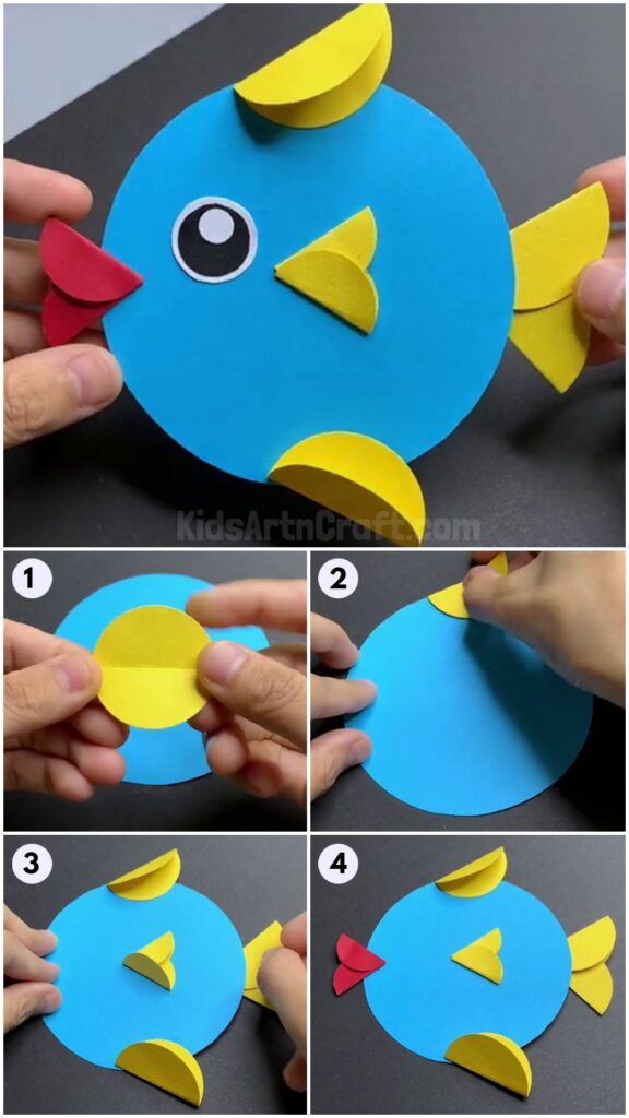 How To Make Paper Fish Craftwork for kids - Kids Art & Craft