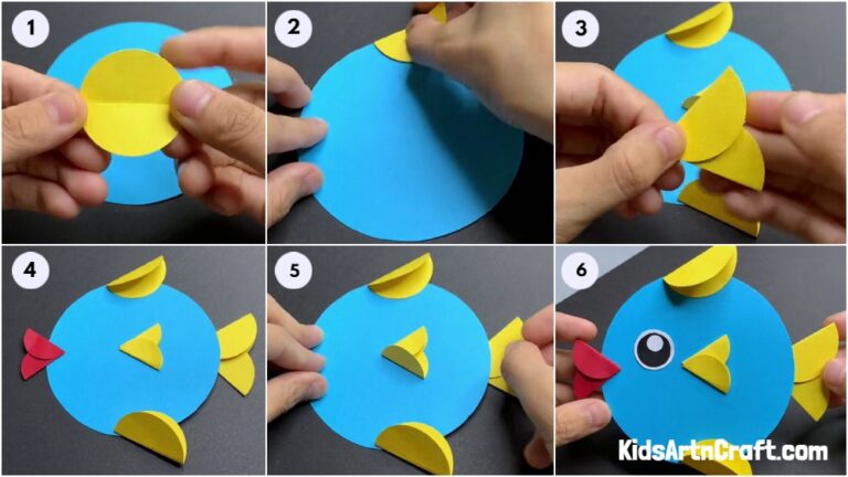 How To Make Paper Fish Craftwork for kids - Kids Art & Craft