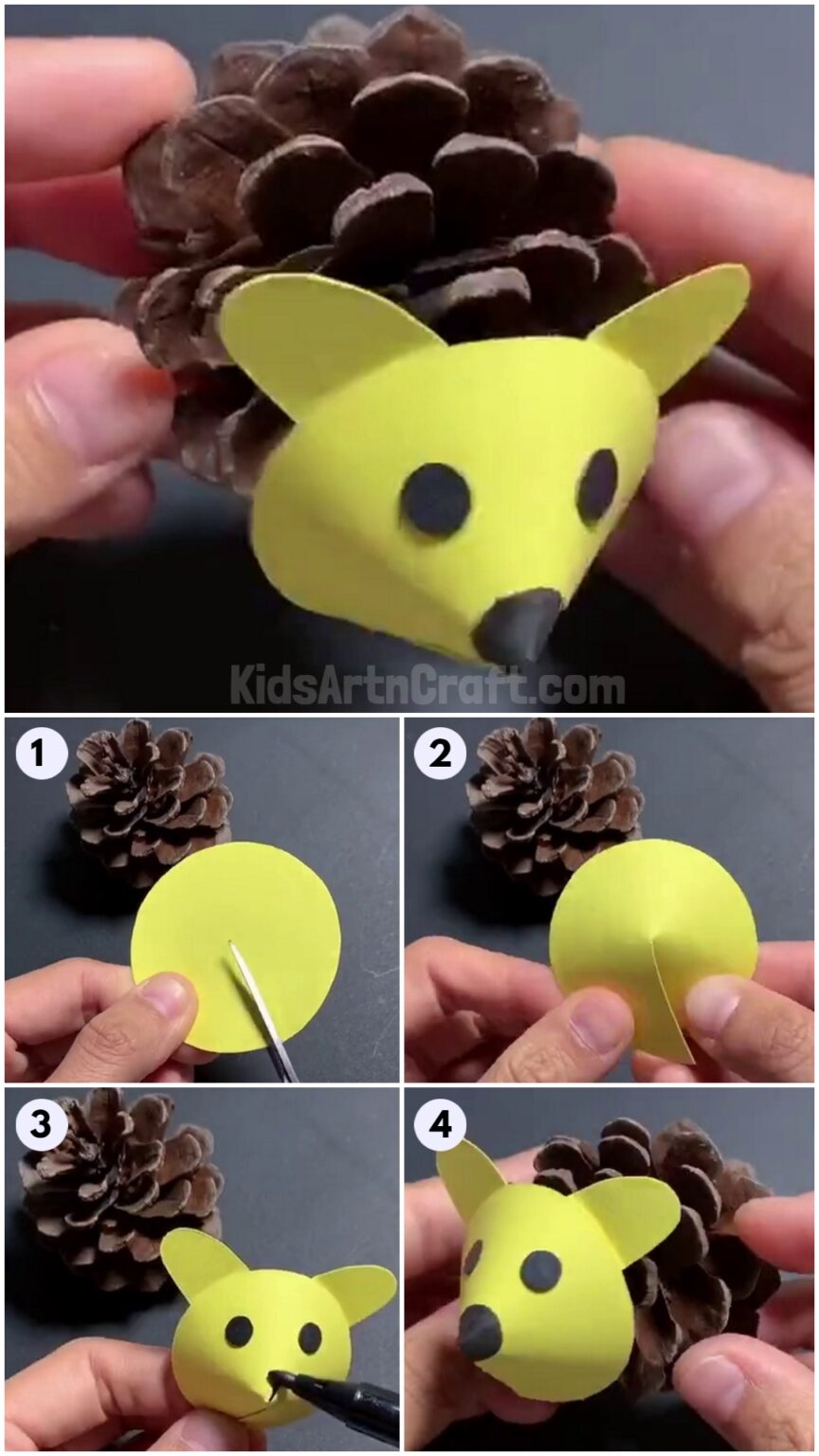 How To Make Pine Cone Mouse Craft For Kids - Kids Art & Craft