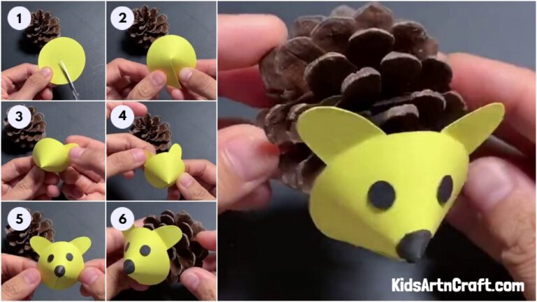 How To Make Pine Cone Mouse Craft For Kids - Kids Art & Craft