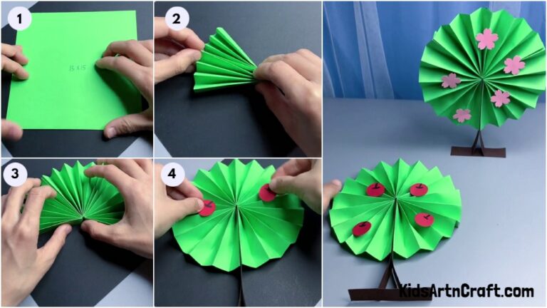How to Make Simple Paper Tree in Easy Steps - Kids Art & Craft