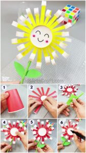 How to make Sunflower From Paper Cup Craft - Kids Art & Craft