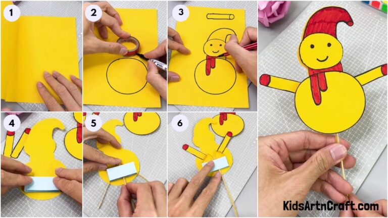Simple Paper Snowman Craft for Kids - Kids Art & Craft