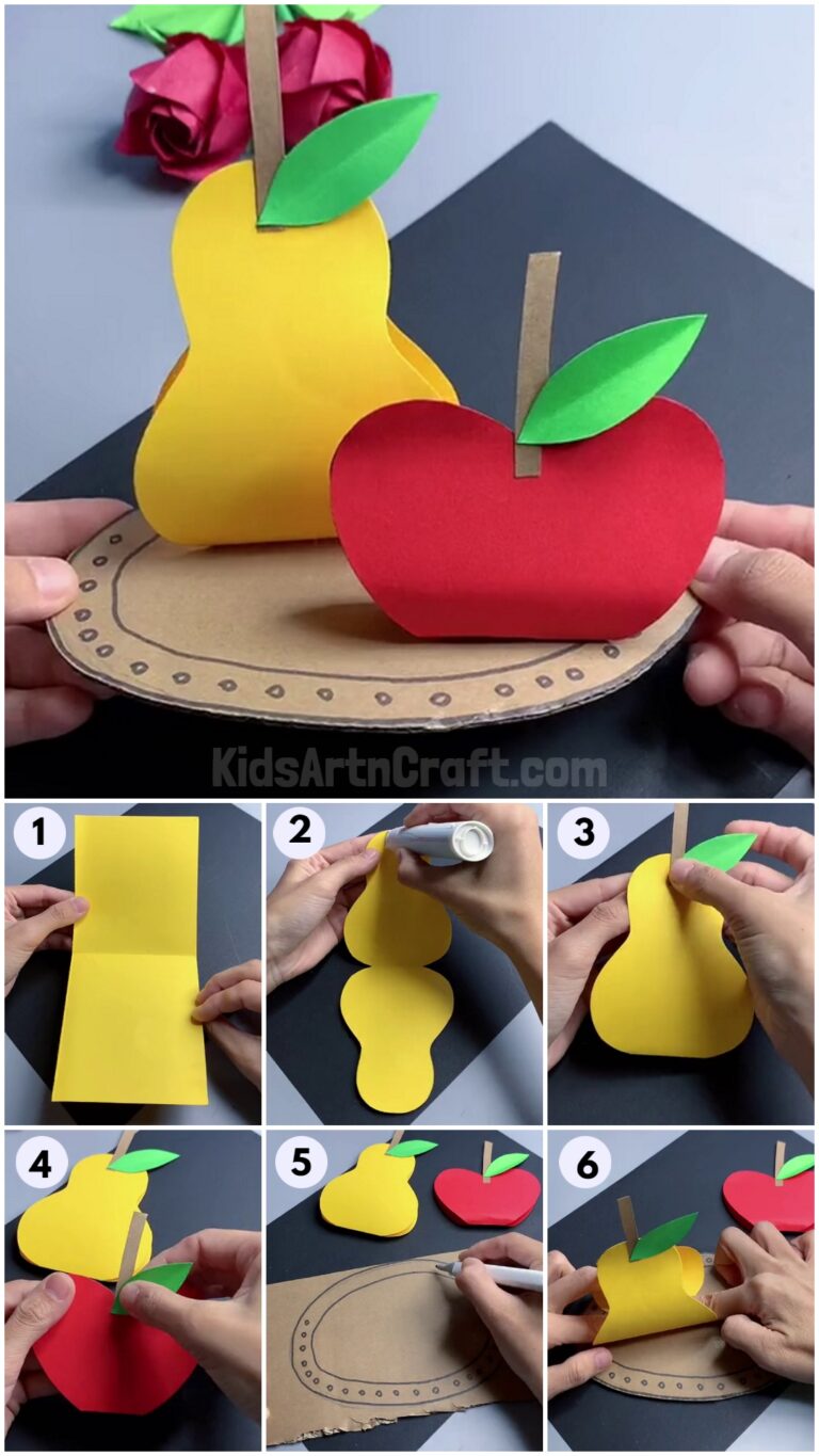 Learn to Make 3D Paper Fruits Craft Tutorial for Kids - Kids Art & Craft