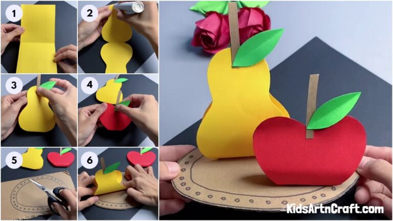 Learn to Make 3D Paper Fruits Craft Tutorial for Kids - Kids Art & Craft