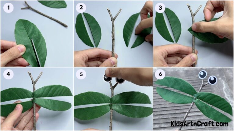 Learn To Make Bug From Leaf Easy Craft for Kids - Kids Art & Craft