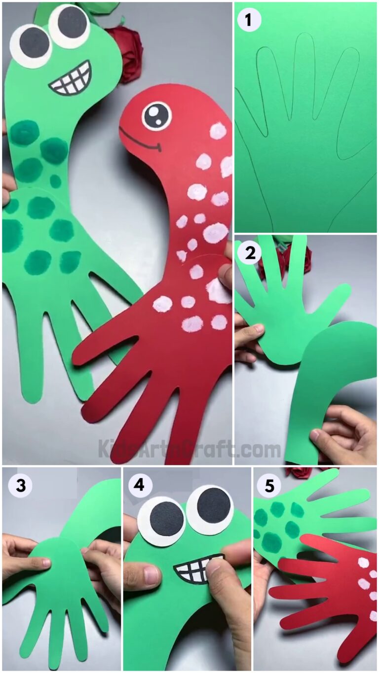 Learn to Make Dinosaur Paper Craft Tutorial for Kids - Kids Art & Craft