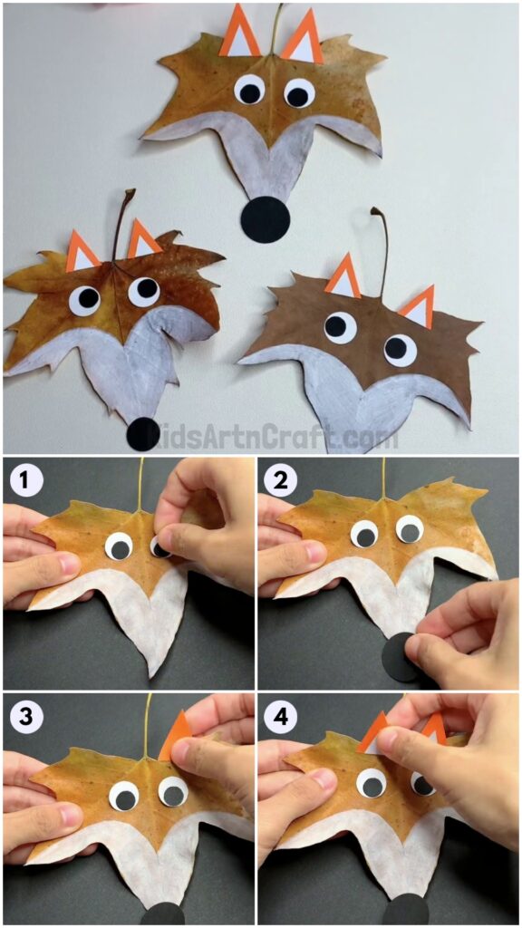Learn to Make Leaf Fox Craft Tutorial for Kids - Kids Art & Craft