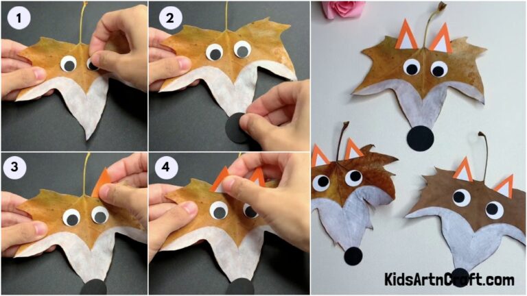 Learn to Make Leaf Fox Craft Tutorial for Kids - Kids Art & Craft