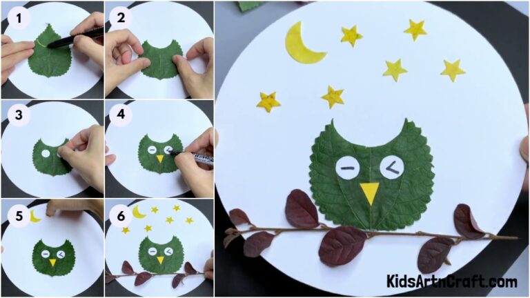 Learn To Make Leaf Owl Easy Tutorial For Kids - Kids Art & Craft