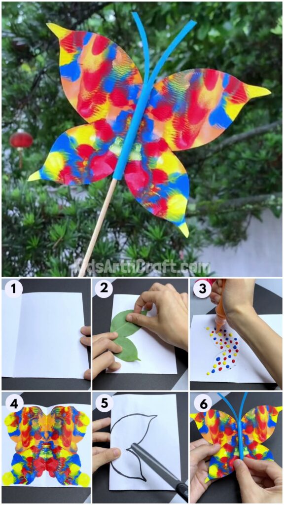 Learn To Make Paper Butterfly Craft with Painting Hack - Kids Art & Craft