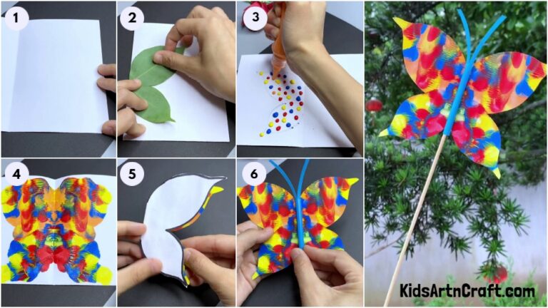 Learn To Make Paper Butterfly Craft with Painting Hack - Kids Art & Craft
