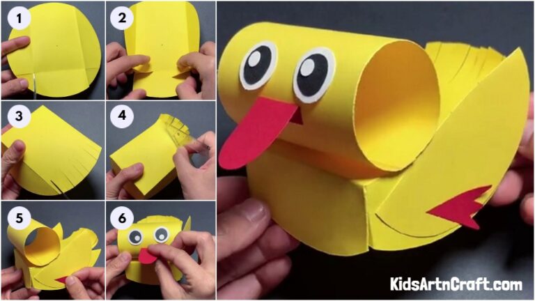 Learn To Make Paper Duck Craft Tutorial - Kids Art & Craft