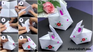 Learn To Make Paper Origami Rabbit Craft Tutorial For Kids - Kids Art ...