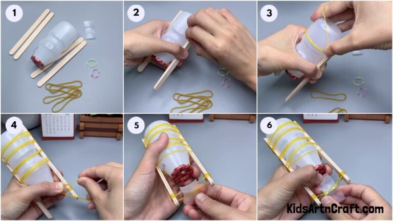 Rubber Band Bottle Boat Activity For Science Project - Kids Art & Craft