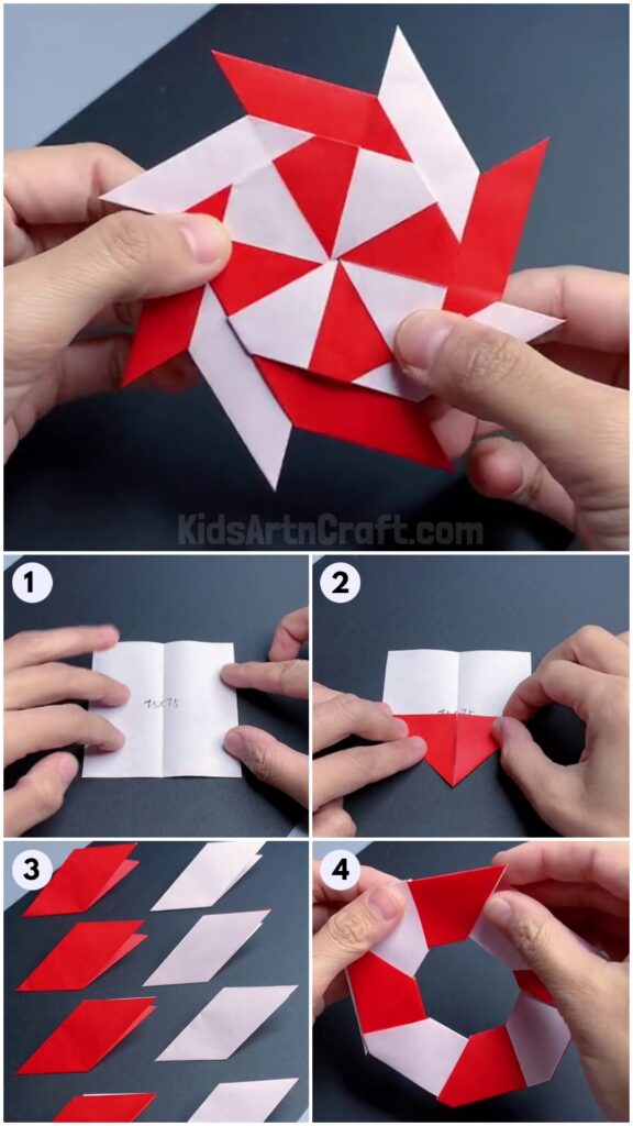 Origami Ninja Star Craft Easy Tutorial For Kids To Play - Kids Art & Craft