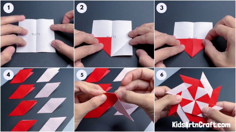 Origami Ninja Star Craft Easy Tutorial For Kids To Play - Kids Art & Craft