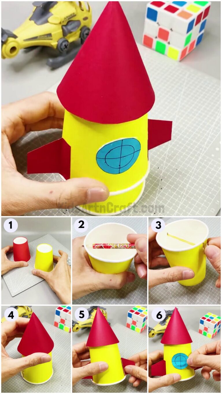 Paper Cup Rocket Easy Craft For Kids - Kids Art & Craft
