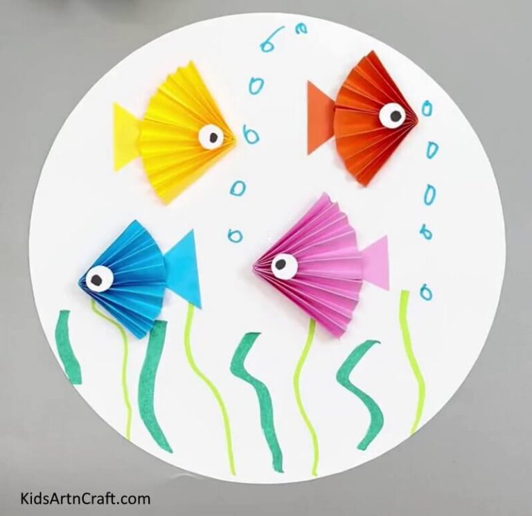Paper Fish Easy Craft tutorial for Kids - Kids Art & Craft