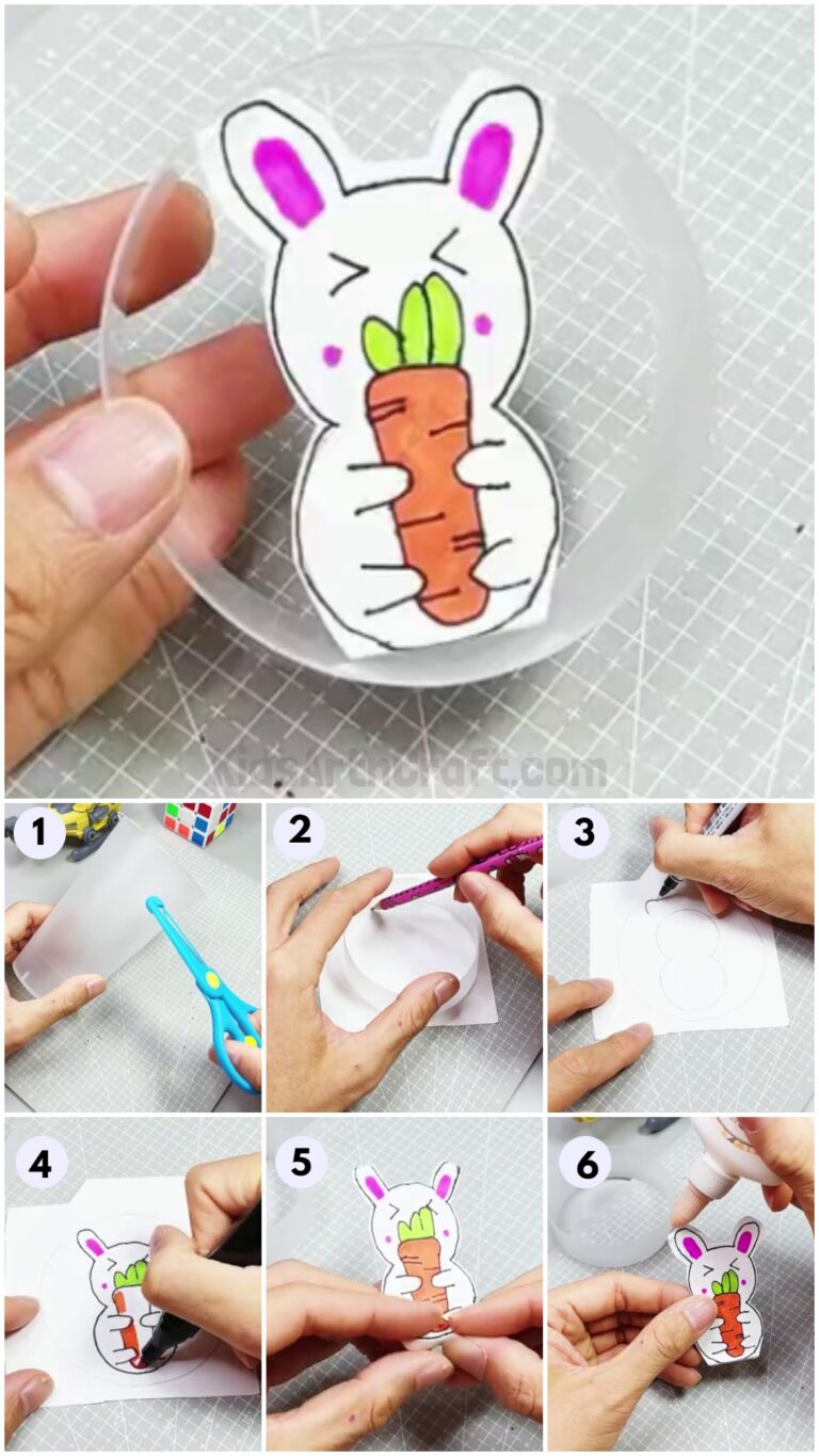 Quick & Easy Bunny Craft For Kids To Make tutorial - Kids Art & Craft