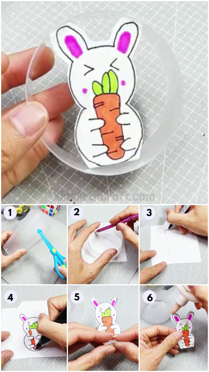 Quick & Easy Bunny Craft For Kids To Make tutorial - Kids Art & Craft