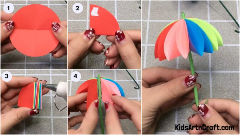 Rainy Day Umbrella Craft Tutorial For Kids - Kids Art & Craft